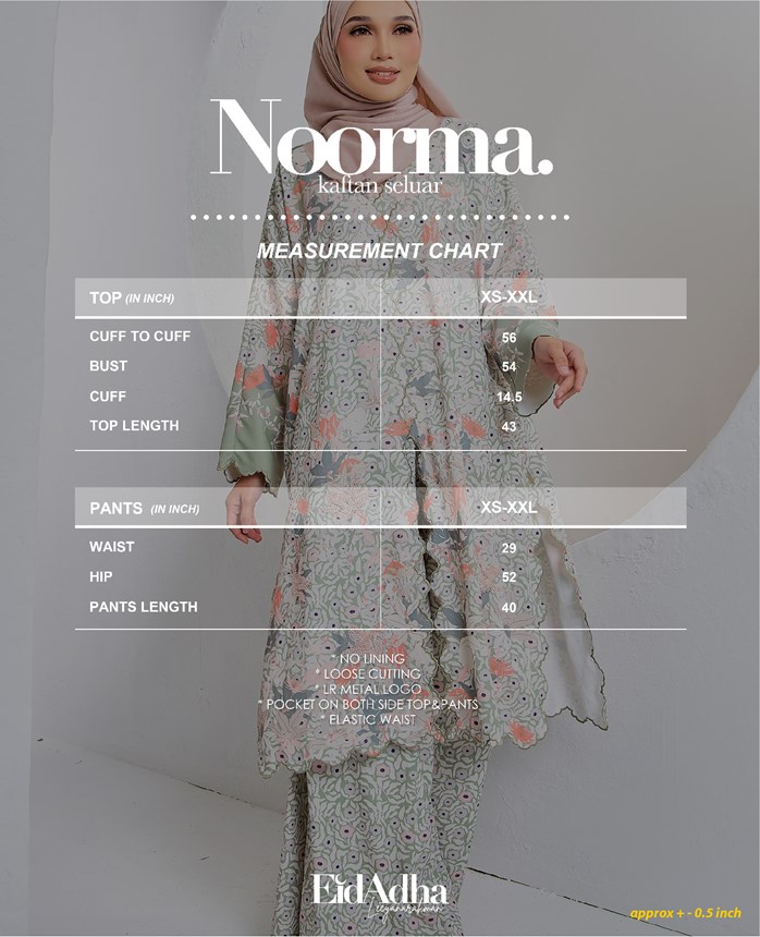 NOORMA KAFTAN SELUAR – OnlineStore PS Jieha